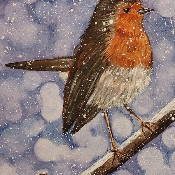 Robin Watercolour - Etsy UK