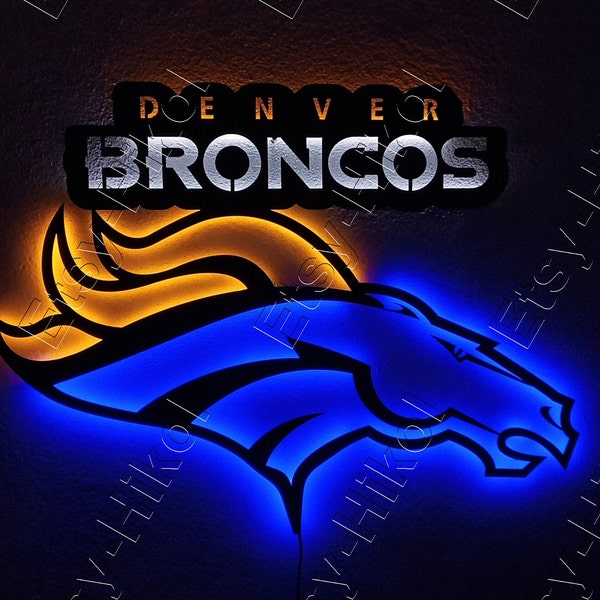 Denver Broncos Sign - Etsy