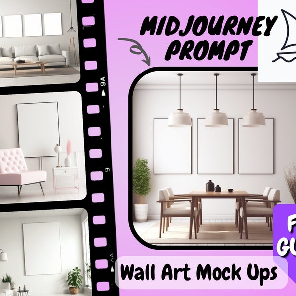Midjourney Prompt Canvas Mockup - Etsy