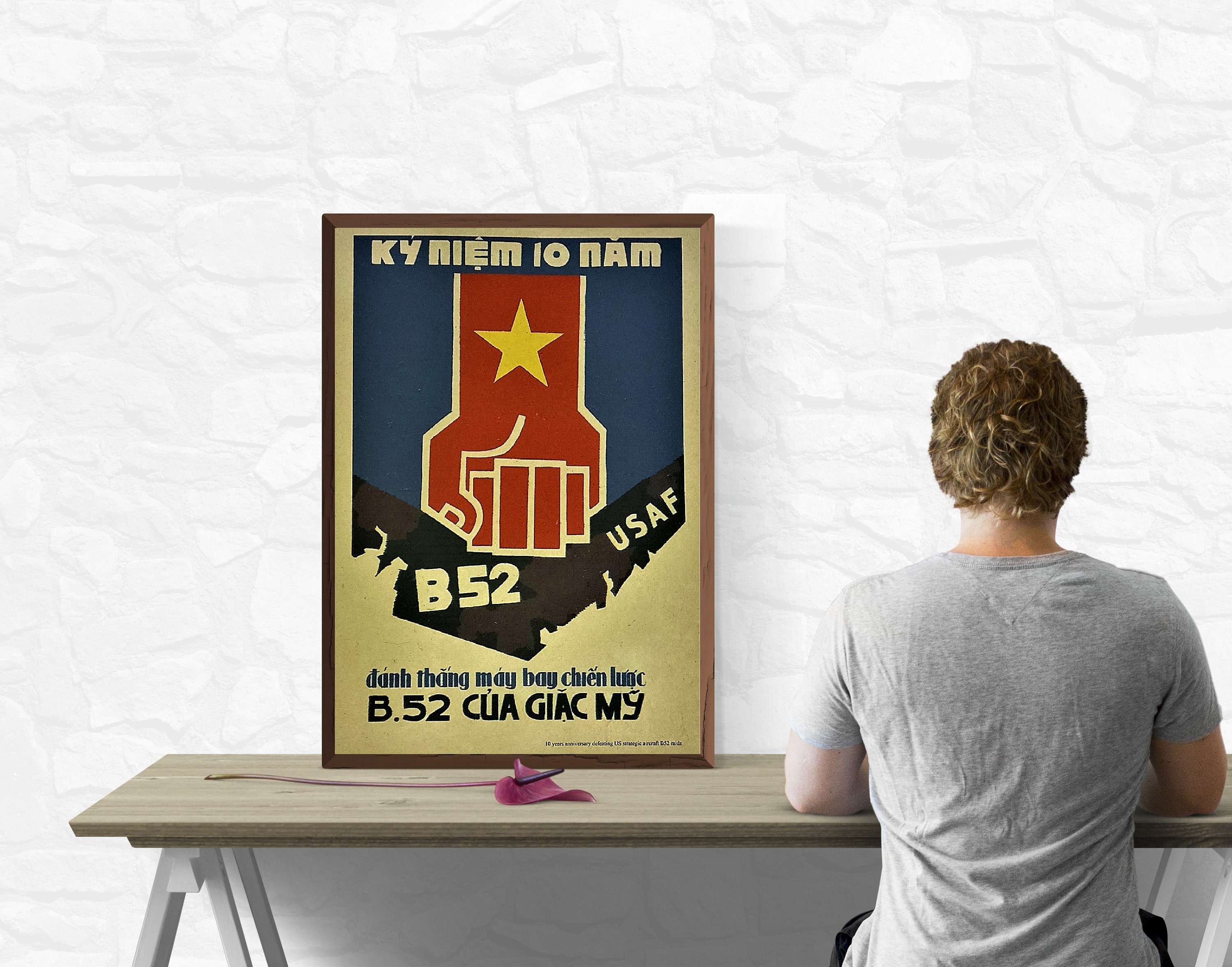 Rice Paper Vietnam War Propaganda Poster 10 Year Anniversary of ...
