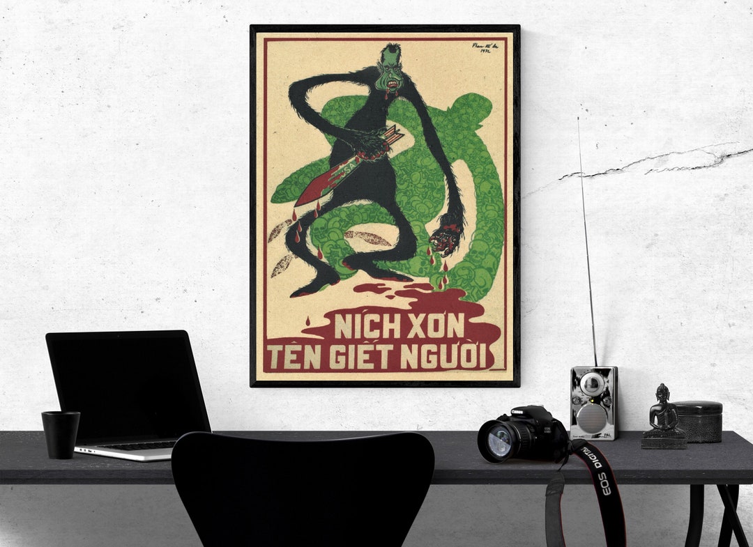 Vietnam War Poster Propaganda - President Nixon the Murderer and His ...