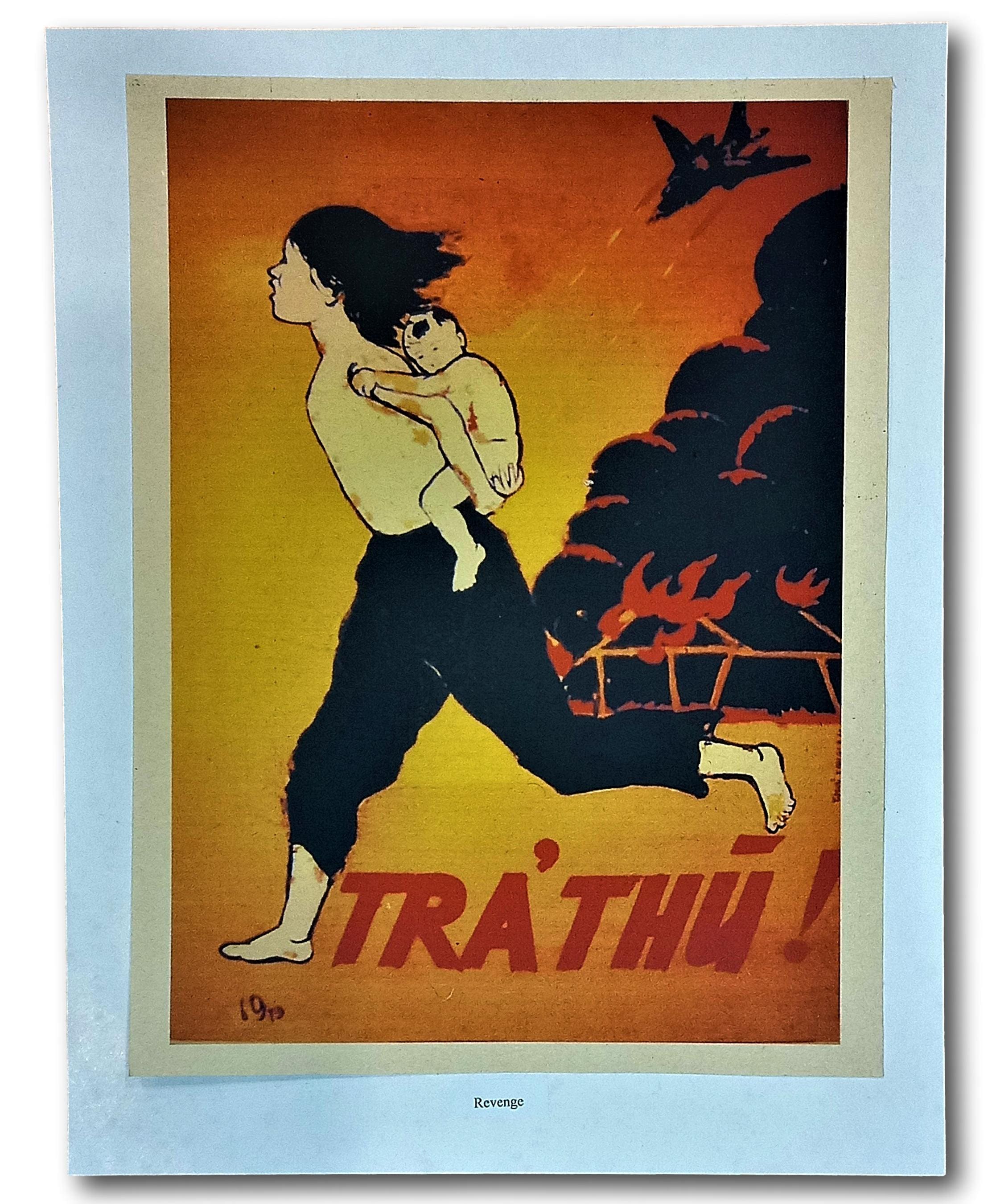 Vietnam War Propaganda Poster Woman With Child Running From - Etsy