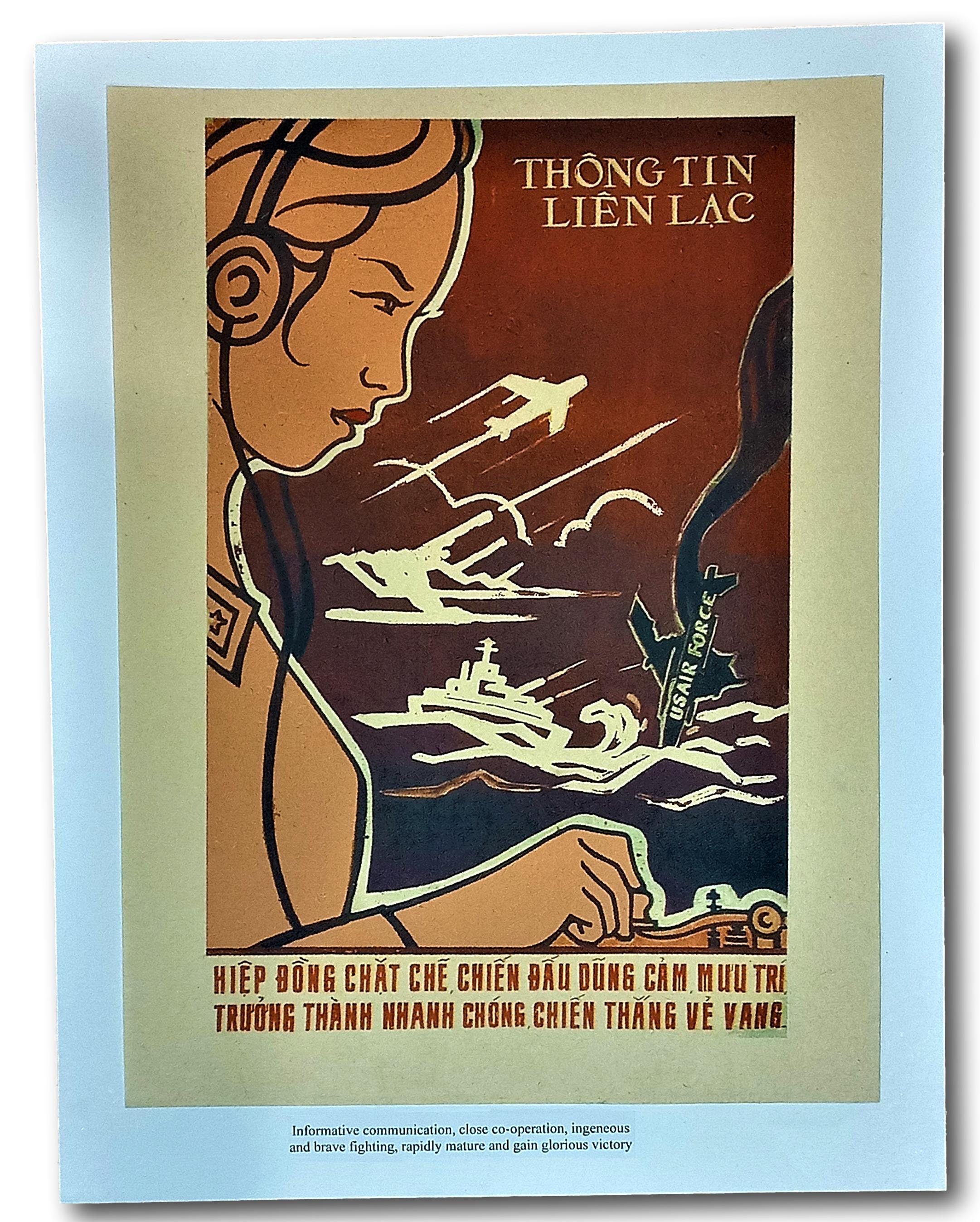 Rice Paper Vietnam War Propaganda Poster - Communication Cooperation ...