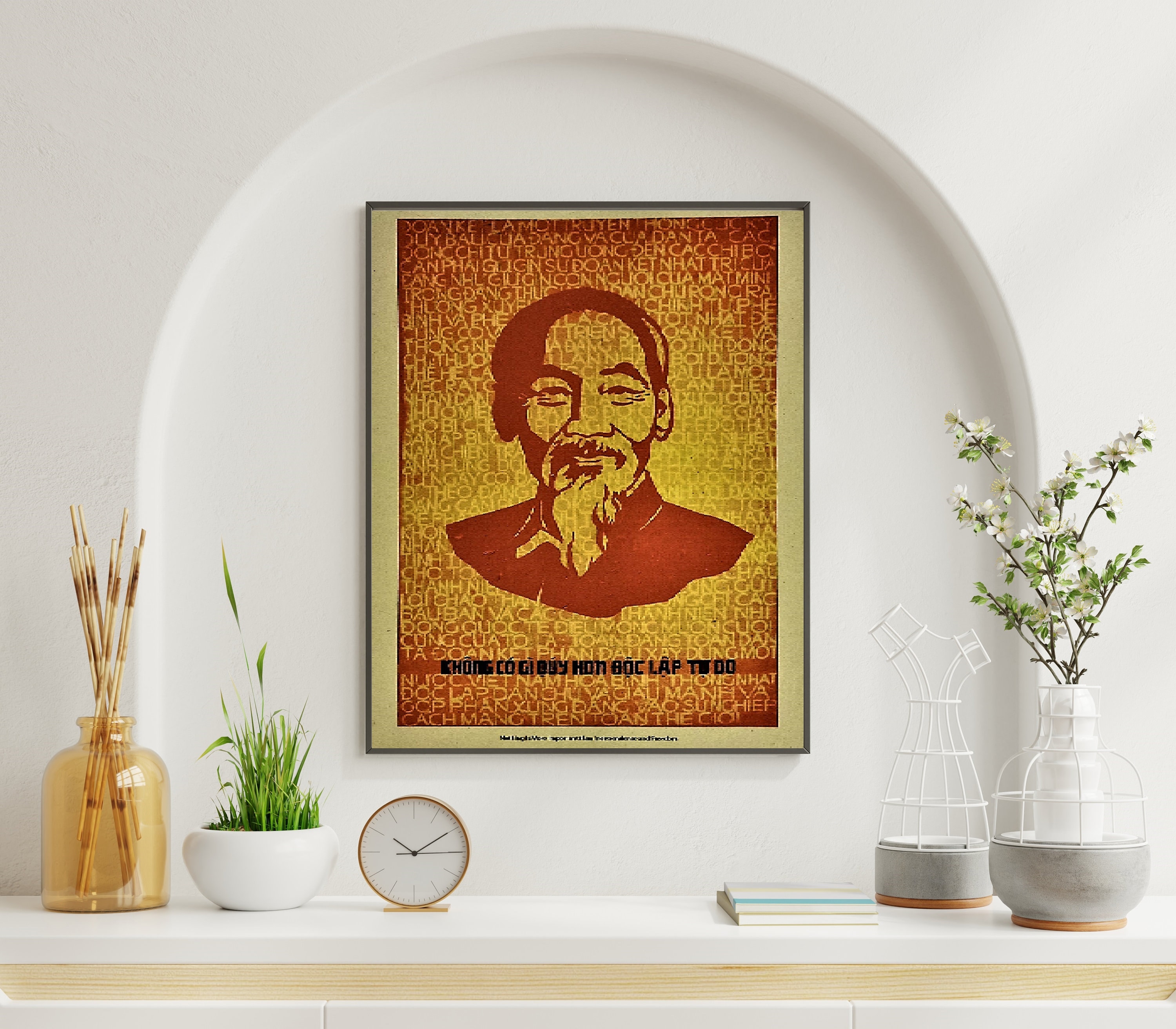 Vietnam Poster War Propaganda - President Ho Chi Minh - Nothing is More ...
