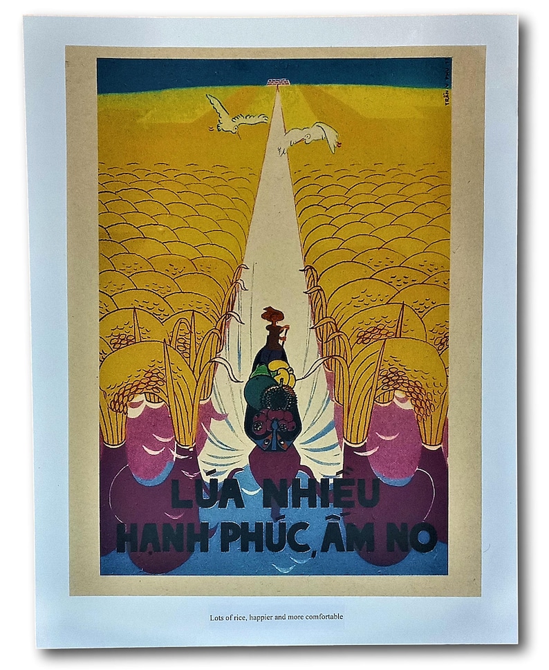 Vietnam Poster Propaganda - Grow and Eat Lots of Rice for a Happier and ...