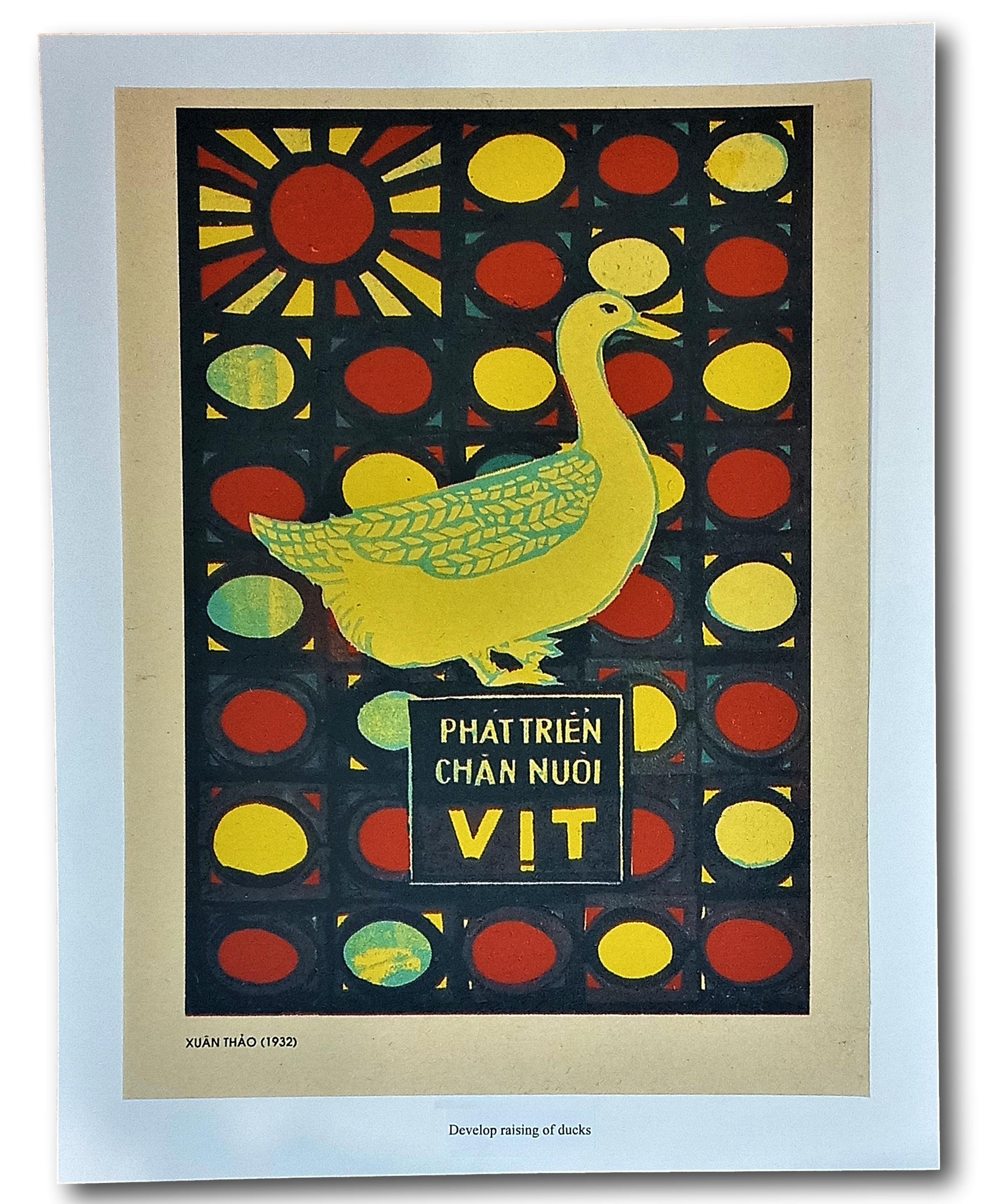 Rice Paper Vietnam War Poster Propaganda Develop the Raising of Ducks ...