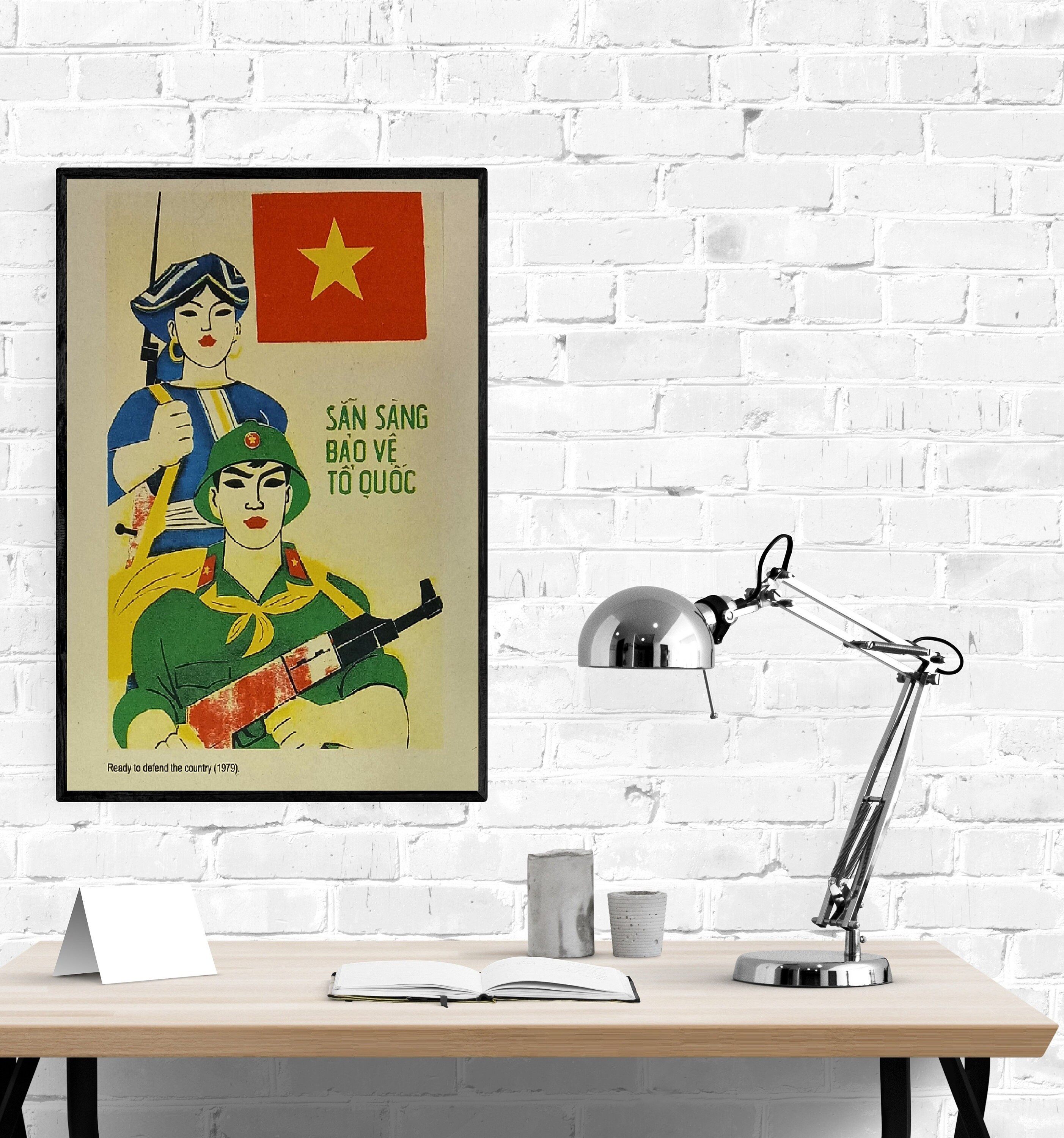 Vintage Vietnam War Propaganda Poster - the Local Men and Women Ready ...