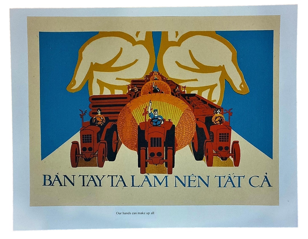 Old Rice Paper Vietnam War Poster Propaganda Our Hands Can - Etsy