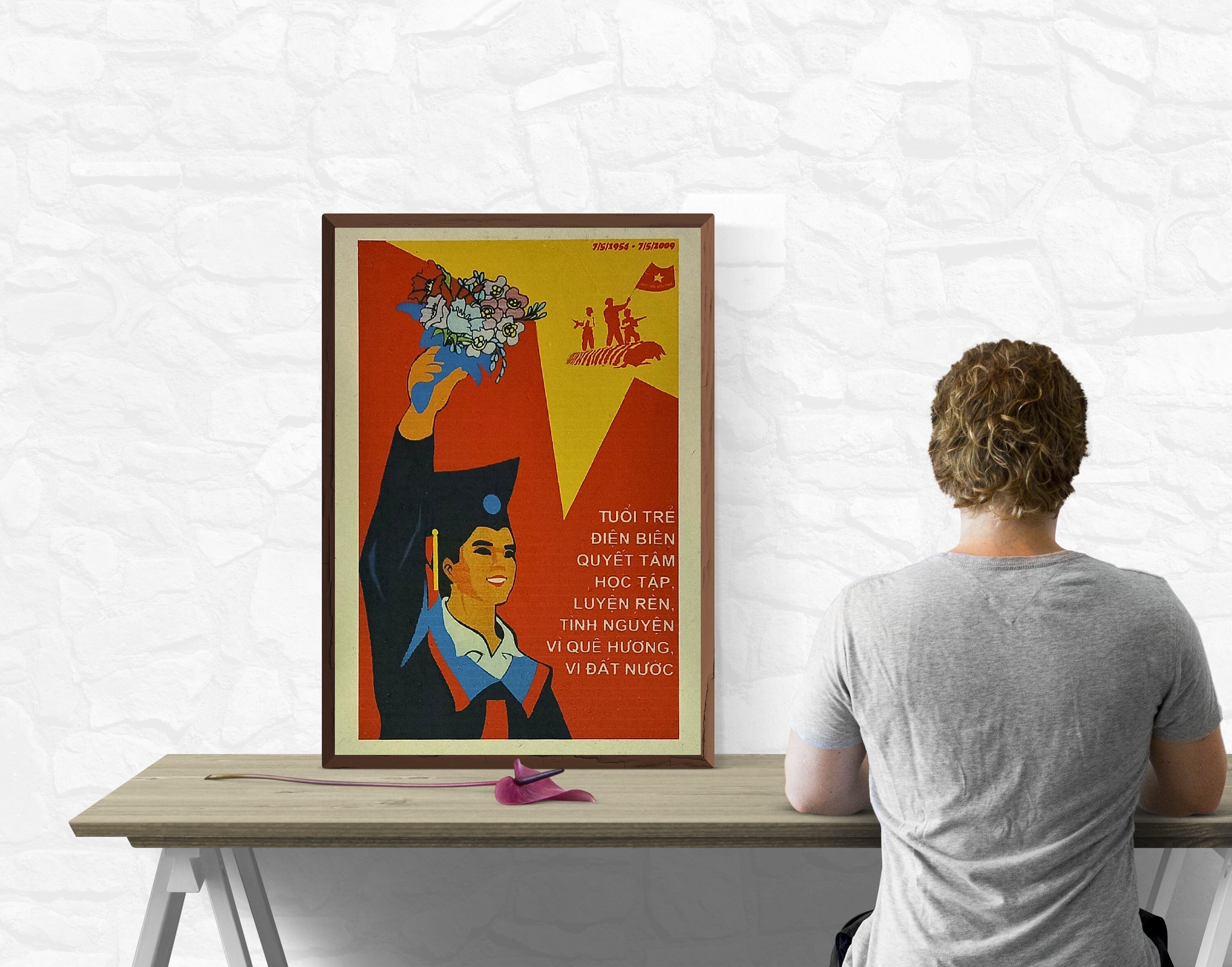 Vintage Vietnam War Propaganda Poster the Young Students Determined to ...