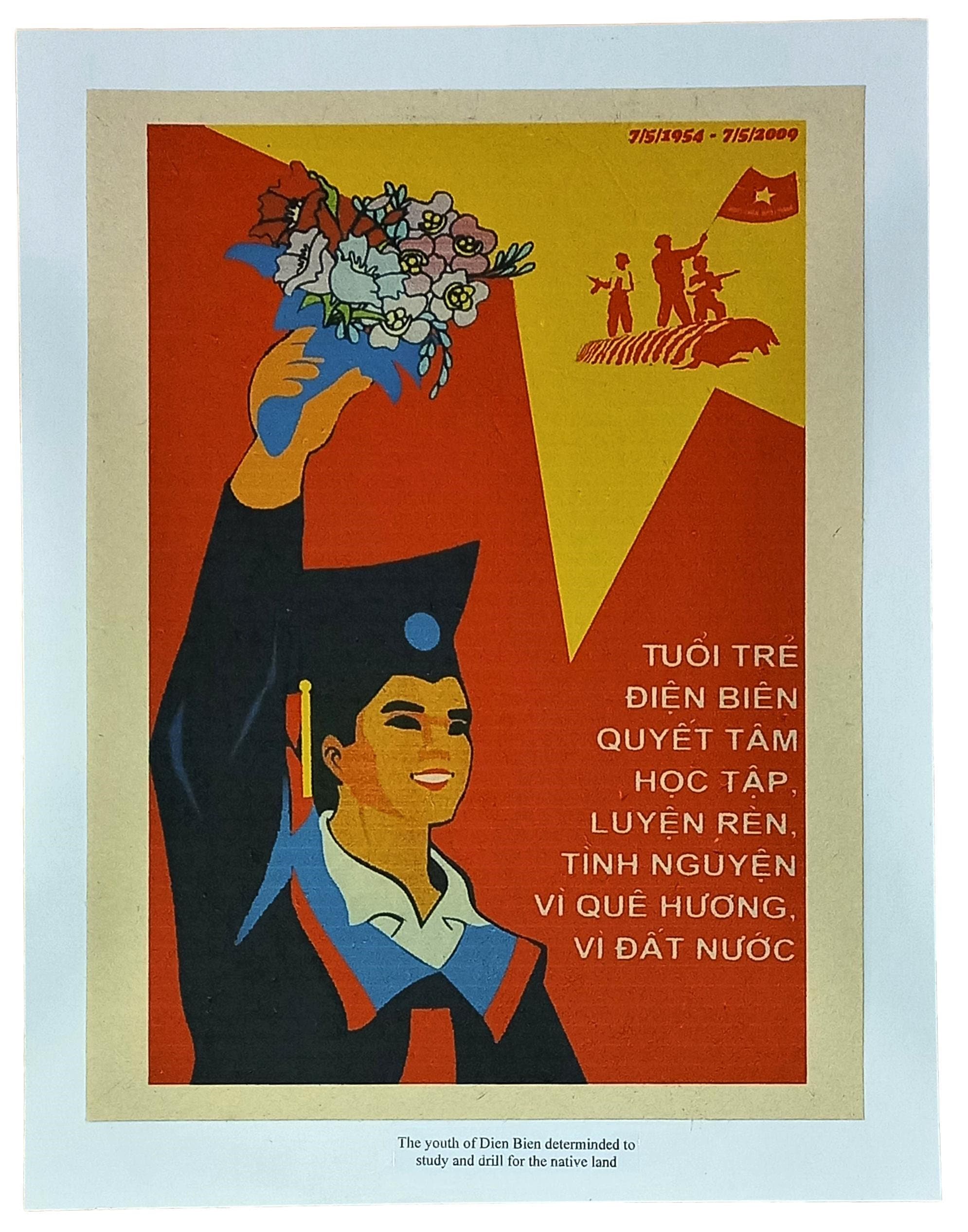 Vintage Vietnam War Propaganda Poster the Young Students Determined to ...