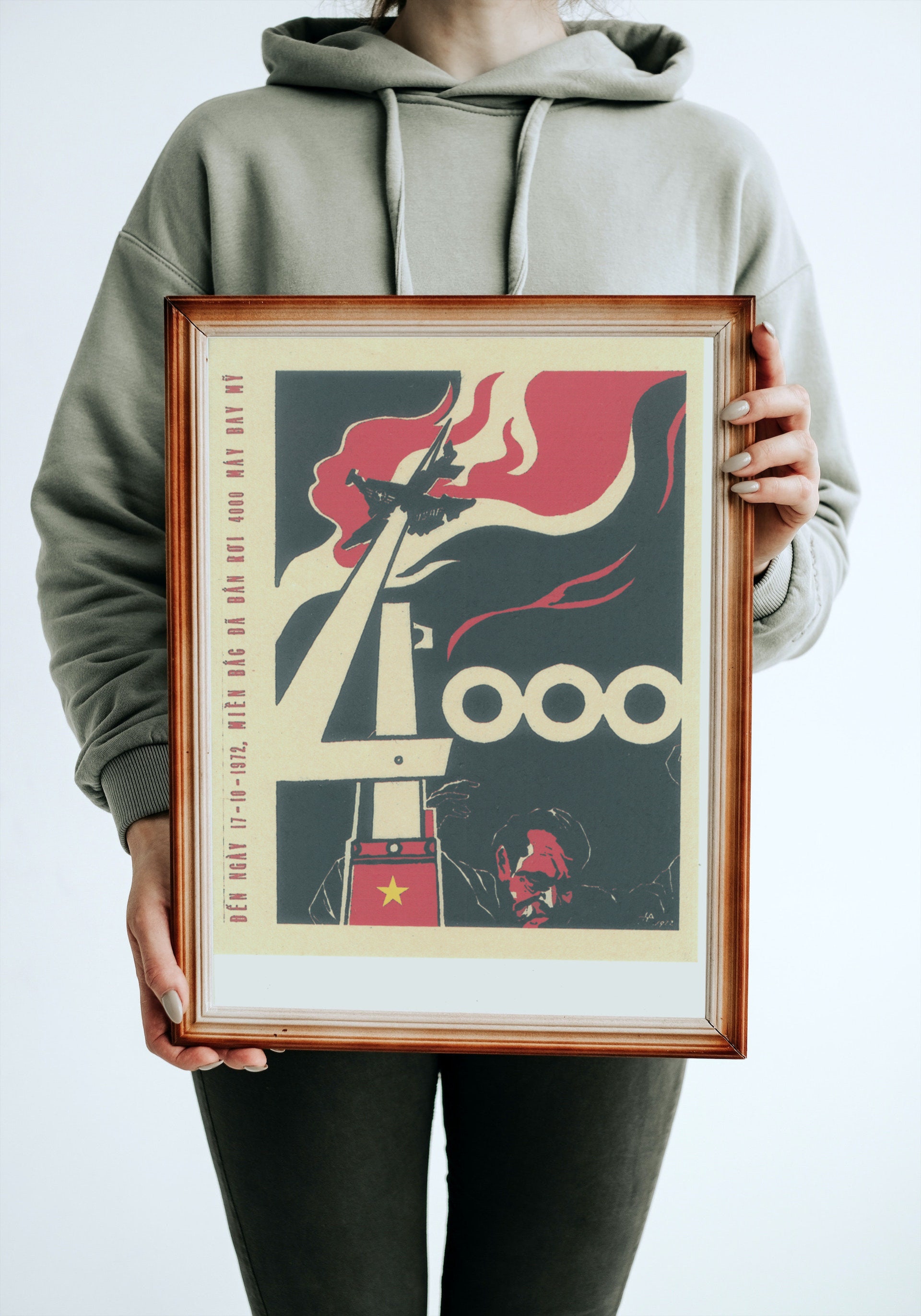 Old Rice Paper Vietnam War Poster Propaganda Commemorating the North ...