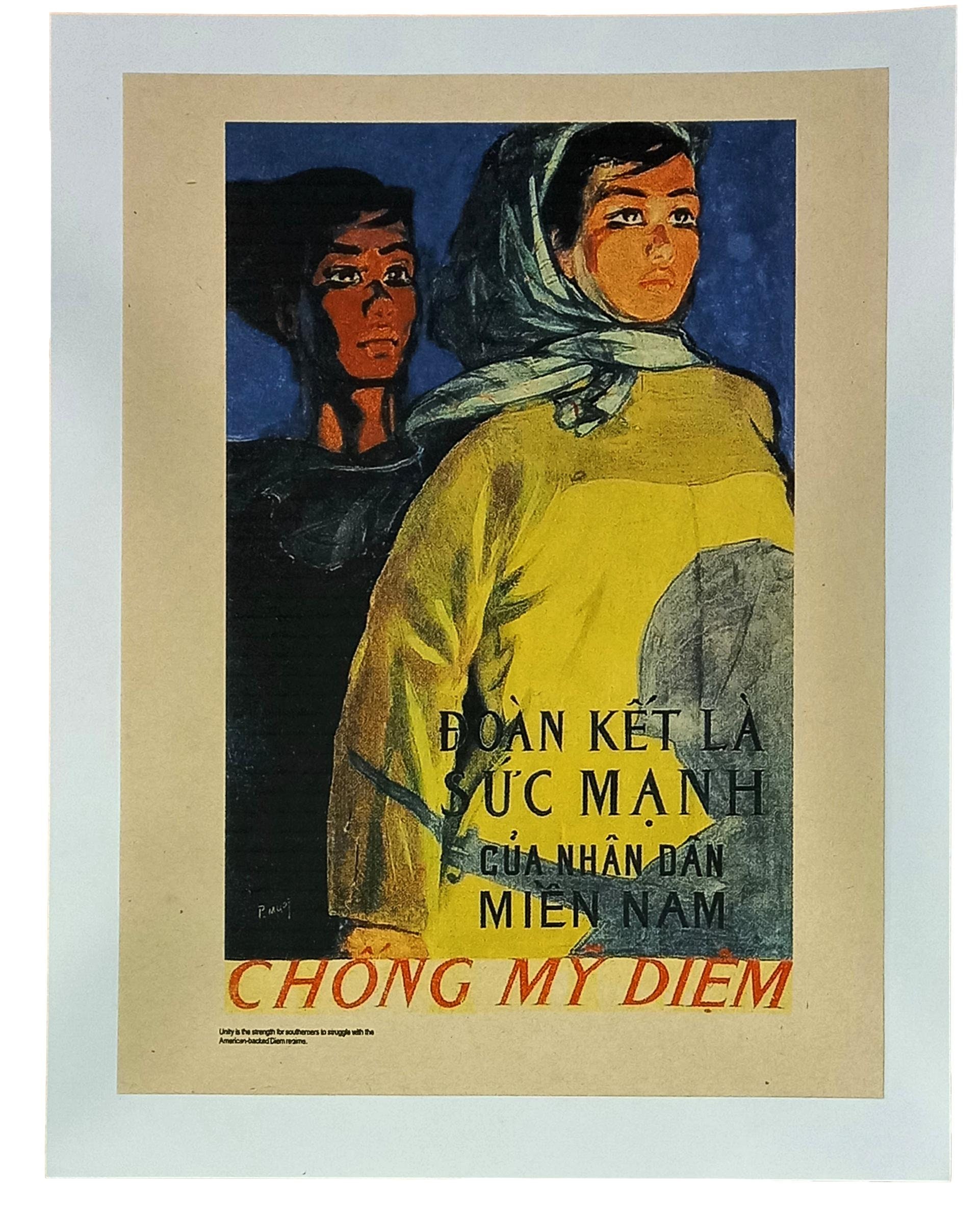 Vintage Vietnam War Poster Propaganda - Unity is Strength - Southern ...