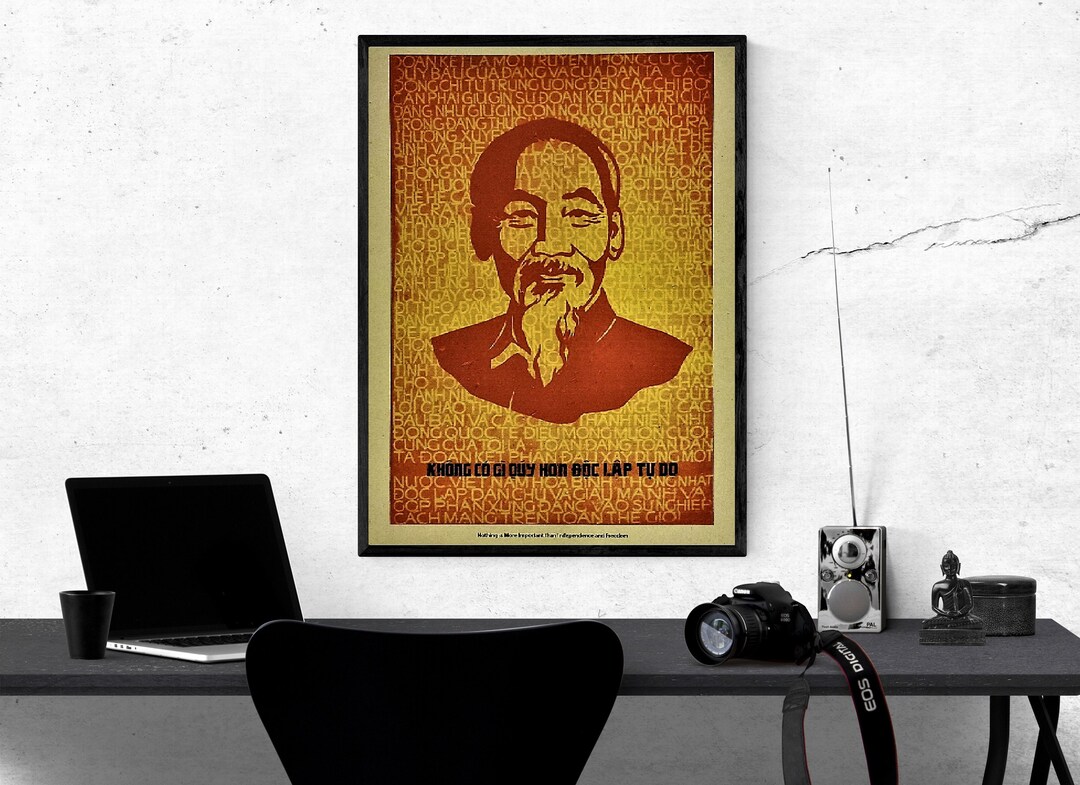 Vietnam Poster War Propaganda - President Ho Chi Minh - Nothing is More ...