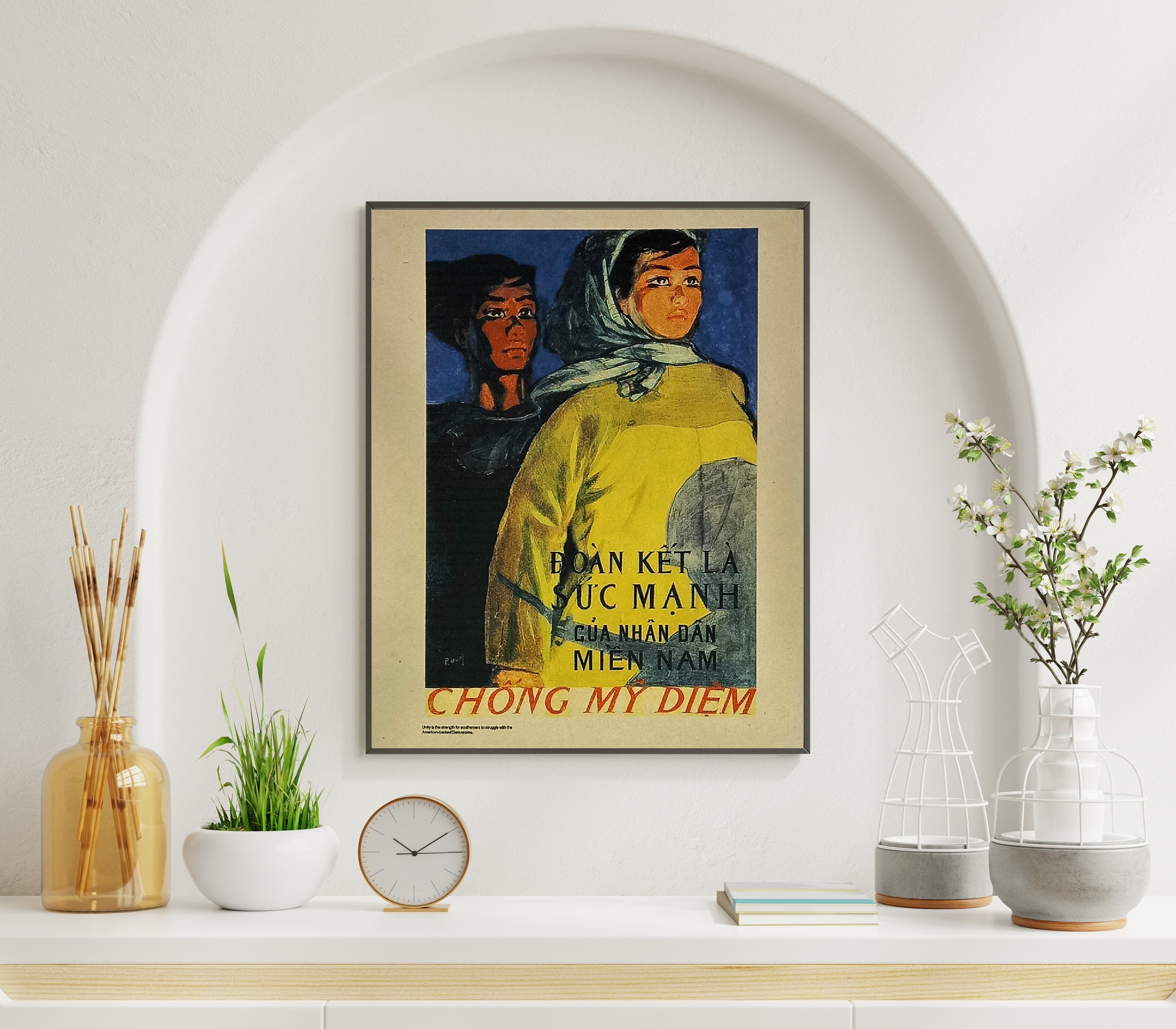 Vintage Vietnam War Poster Propaganda - Unity is Strength - Southern ...
