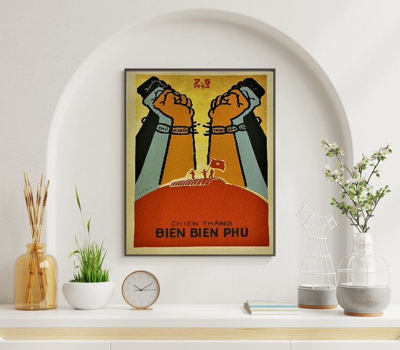 Vietnam War Poster Propaganda Old French Colonialism Dien - Etsy