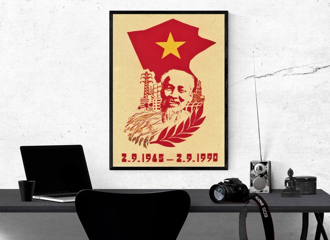 Vietnam War Propaganda Poster: Handmade Rice Paper Art (12x16in) - Etsy