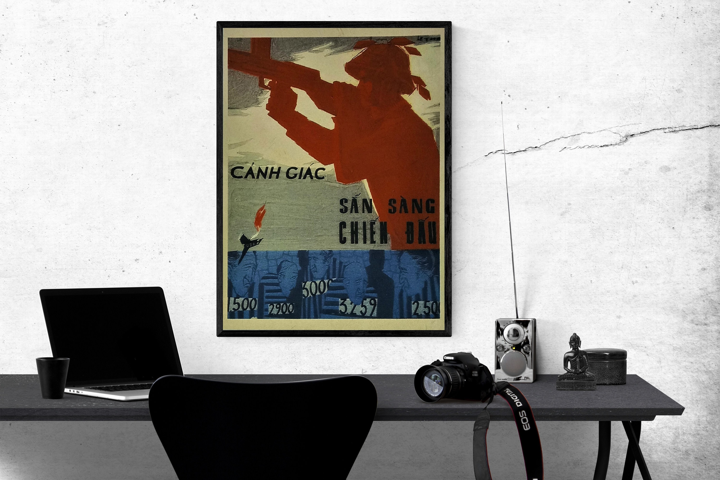 Vietnam War Poster Vietnamese Soldiers Are Vigilant and Ready to Fight ...