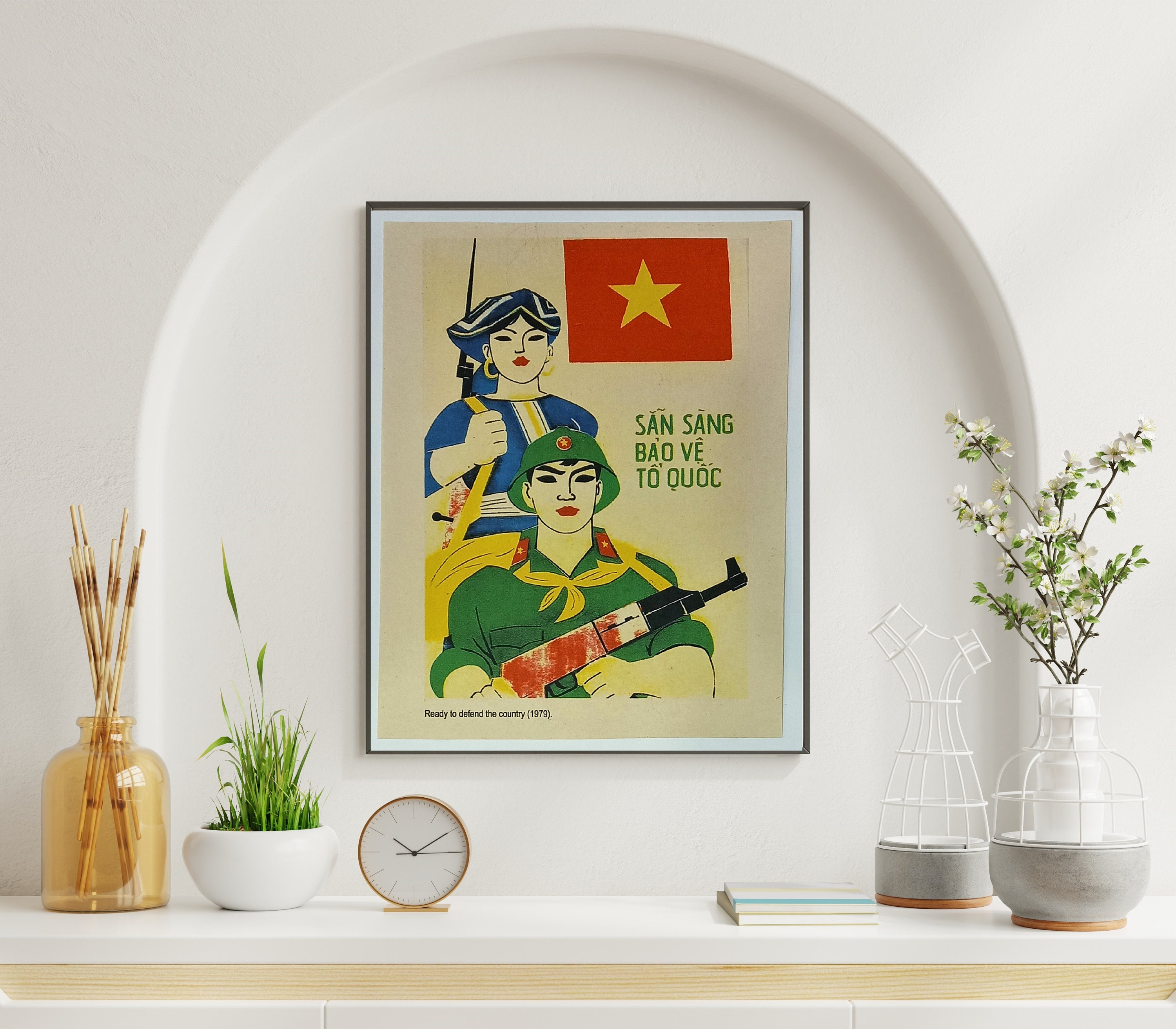 Vintage Vietnam War Propaganda Poster - the Local Men and Women Ready ...