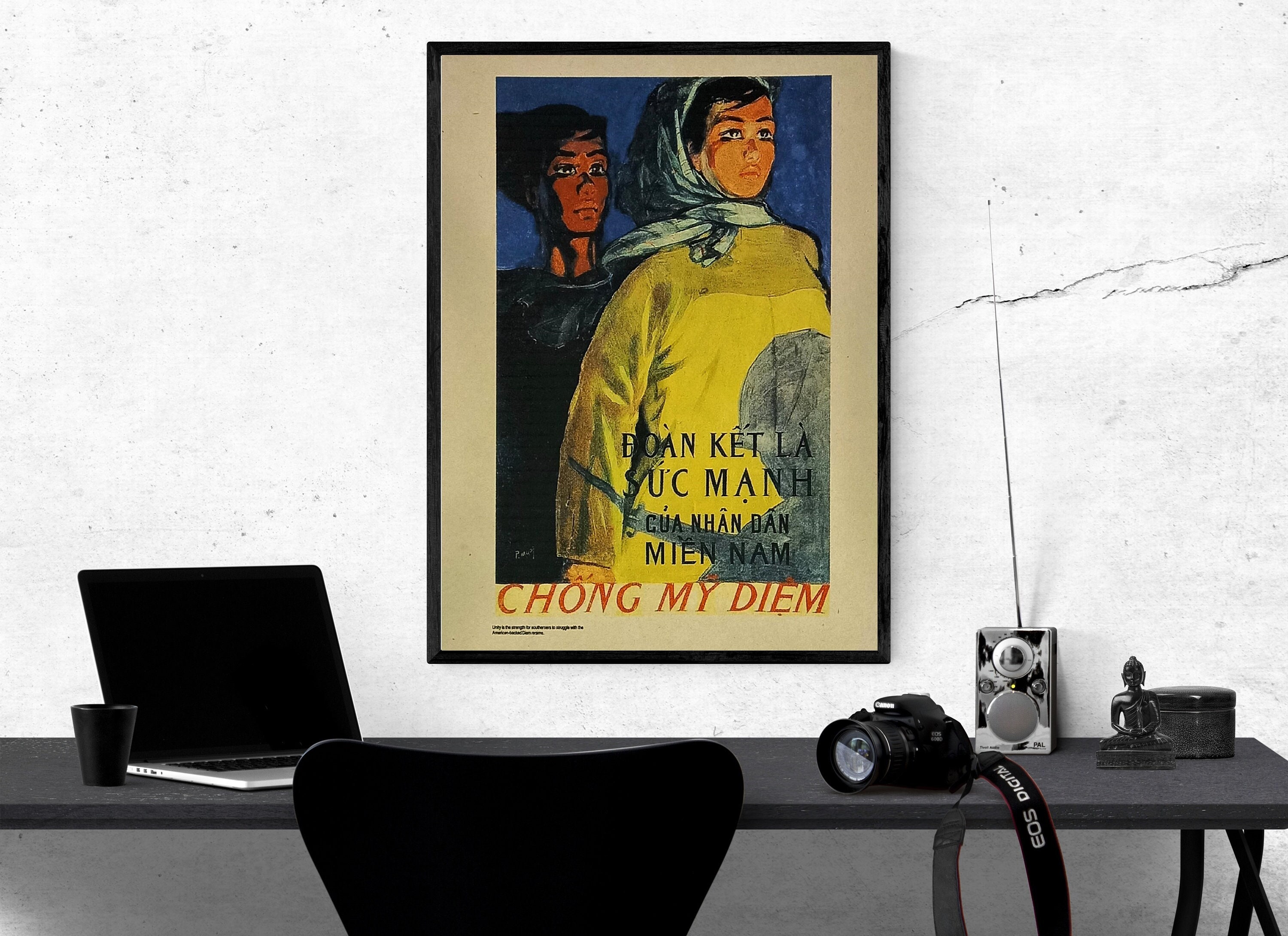 Vintage Vietnam War Poster Propaganda - Unity is Strength - Southern ...