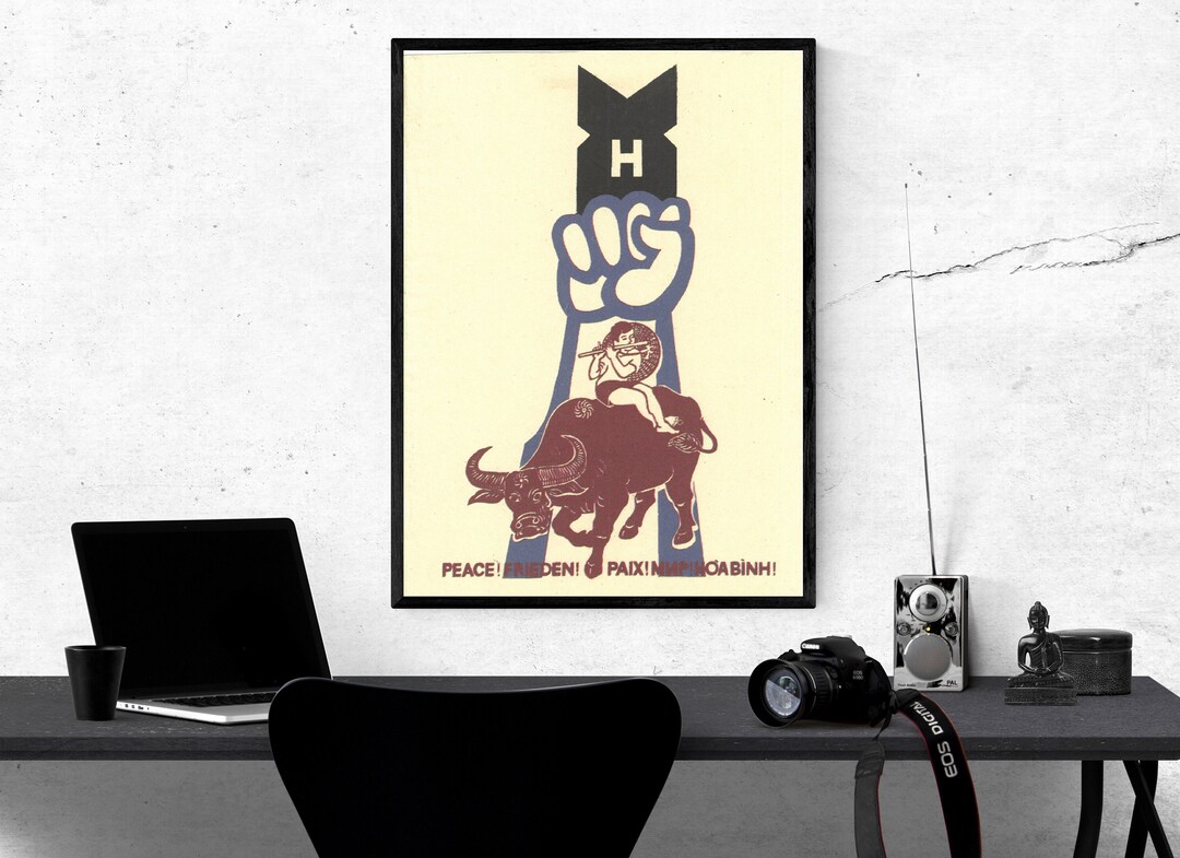 Vietnam War Poster Fight Against Bombings to Obtain World Peace Written ...