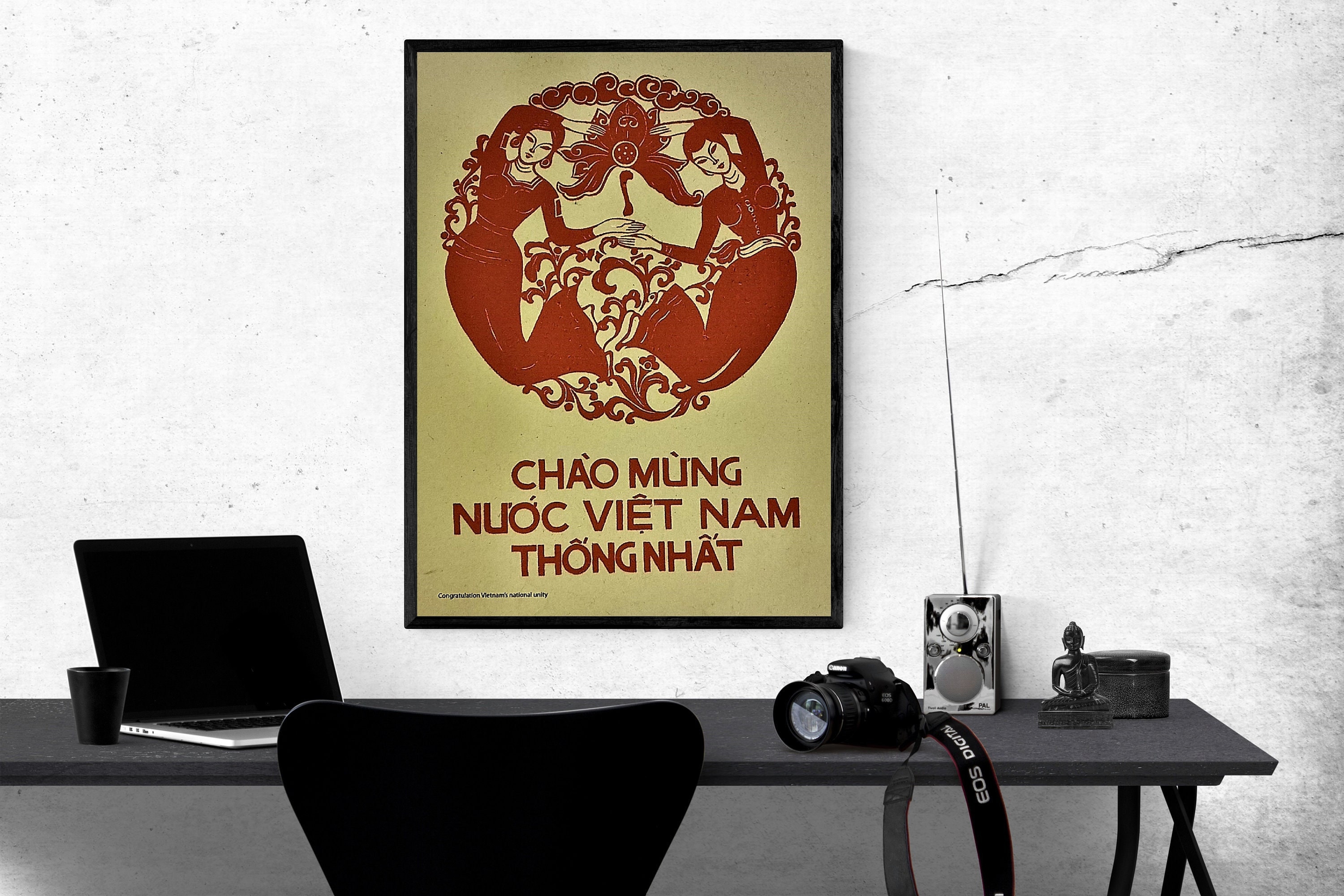 Vietnam War Poster Propaganda - Congratulation on Vietnam's National ...