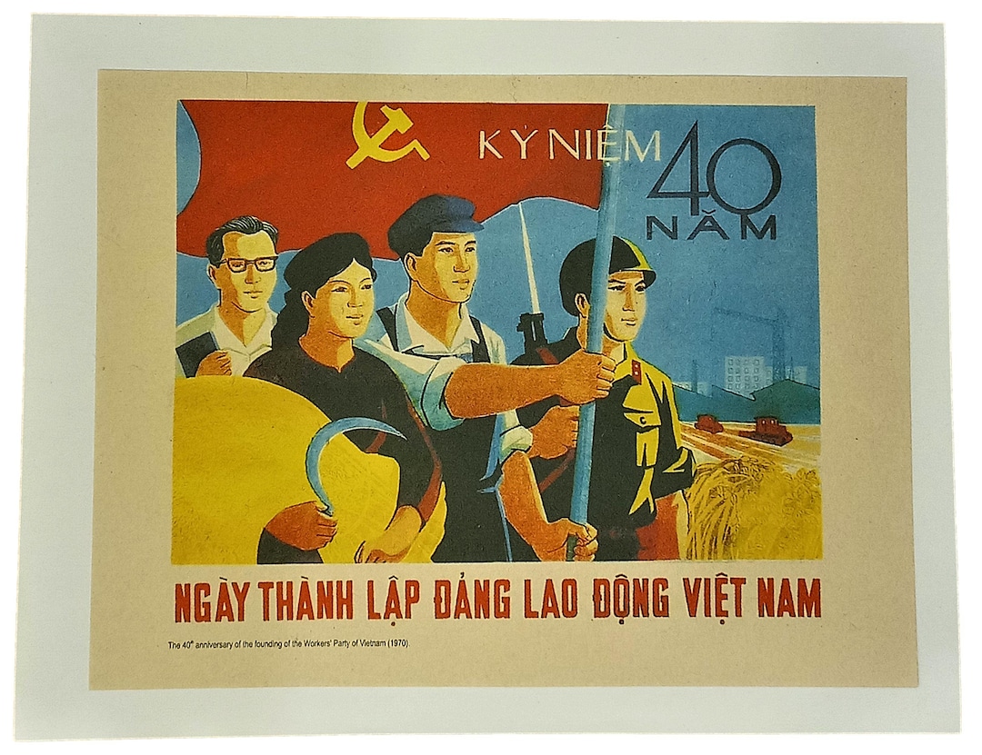 Vintage Vietnam War Propaganda Poster Celebrating the 40th Anniversary ...