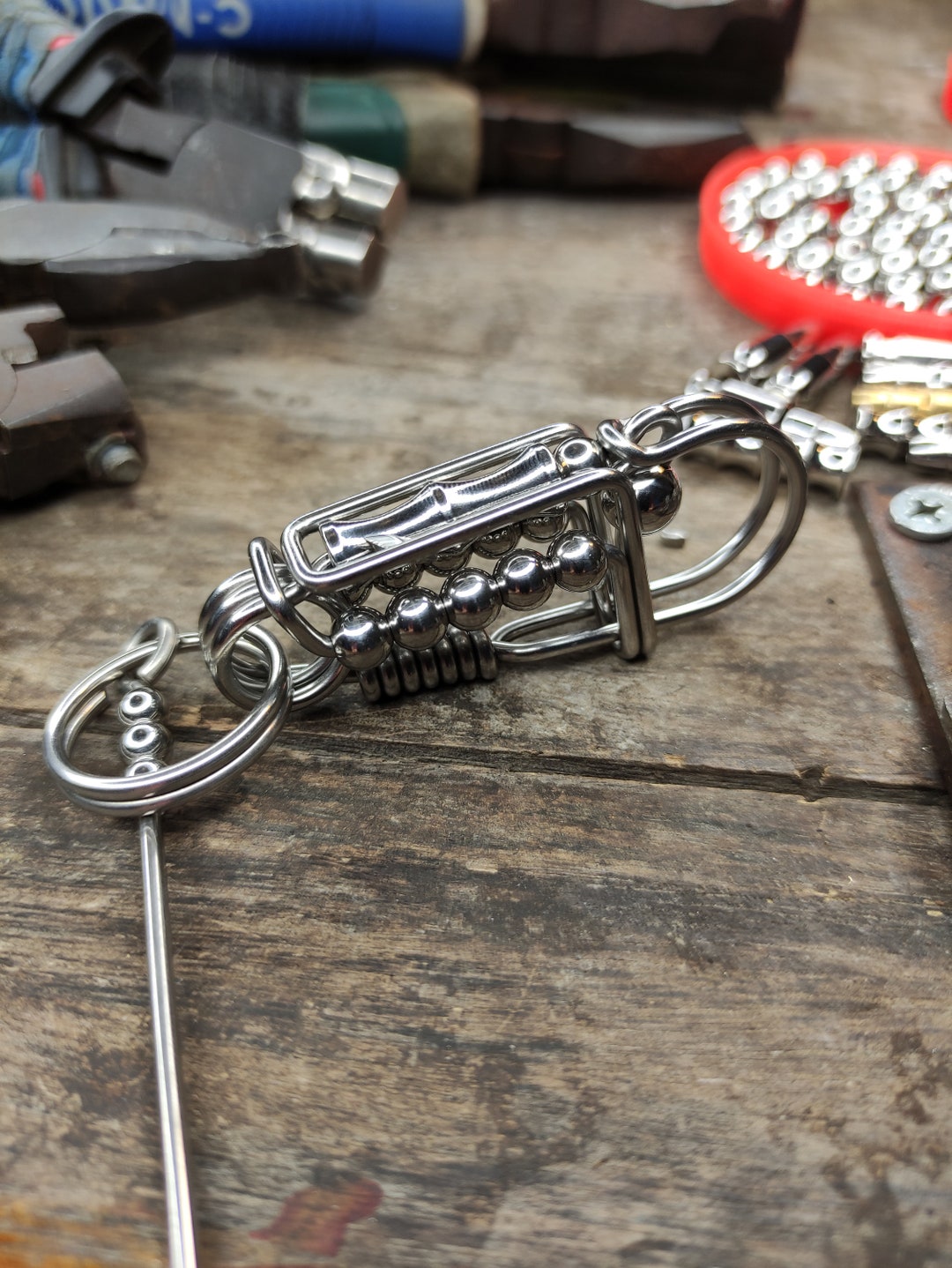 Stainless Steel Craft Keychain | Rope Art Keychain - Etsy