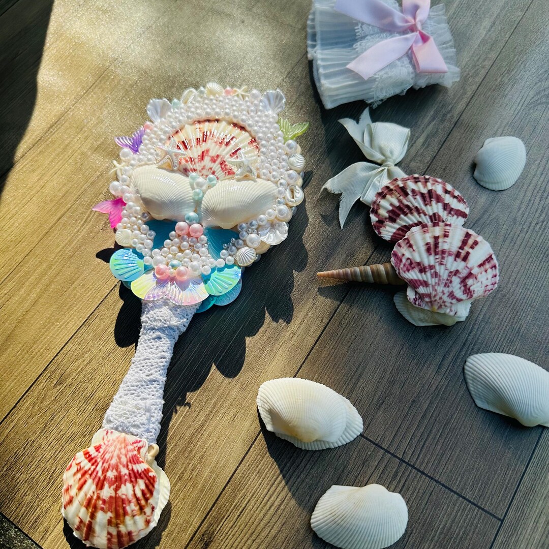 Handmade Seashell Mirror – Beach Decor Vanity Mirror – Coastal Nautical ...