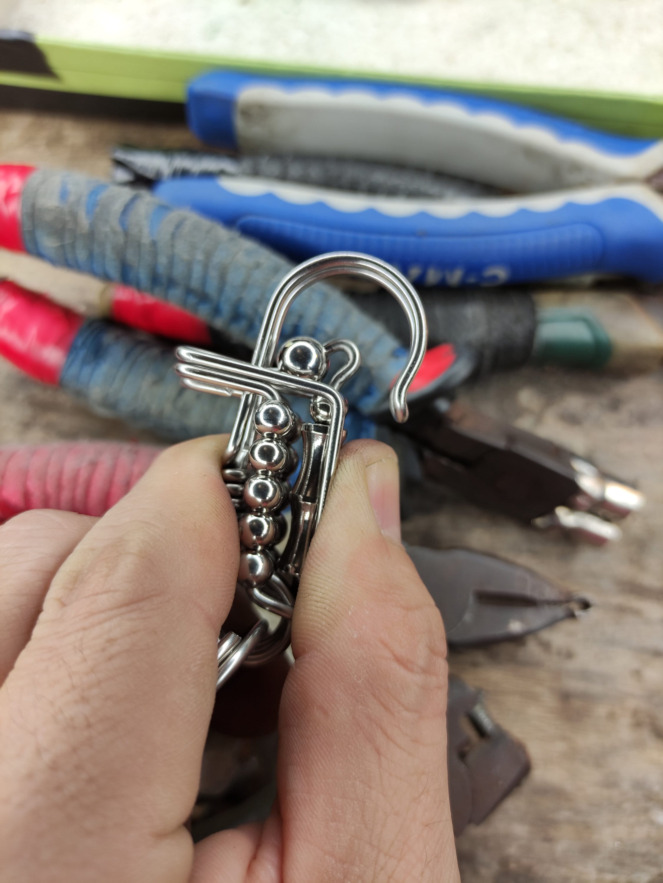 Stainless Steel Craft Keychain | Rope Art Keychain - Etsy