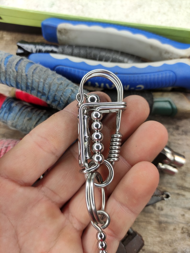 Stainless Steel Craft Keychain | Rope Art Keychain - Etsy