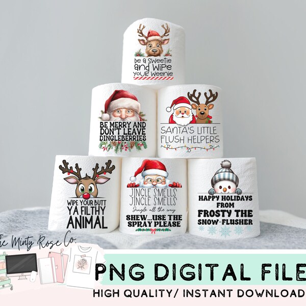 Funny Toilet Paper Roll Designs, Sublimation, PNG, Friendsgiving ...