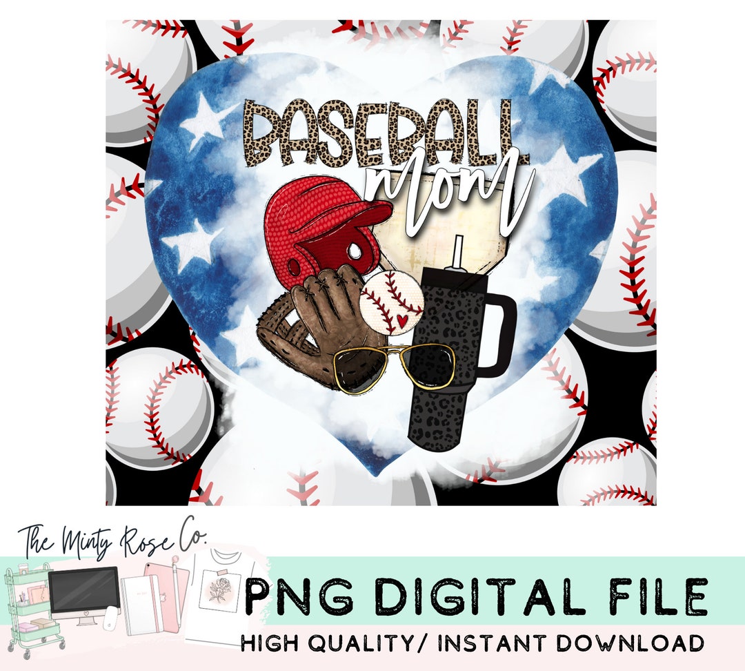 Baseball Mom 20oz Tumbler Wrap, Straight Skinny Tumbler, 20 Oz, Png ...