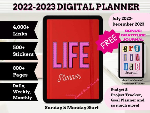 2022-2023 Life Planner Life Planner Digital Life Planner - Etsy