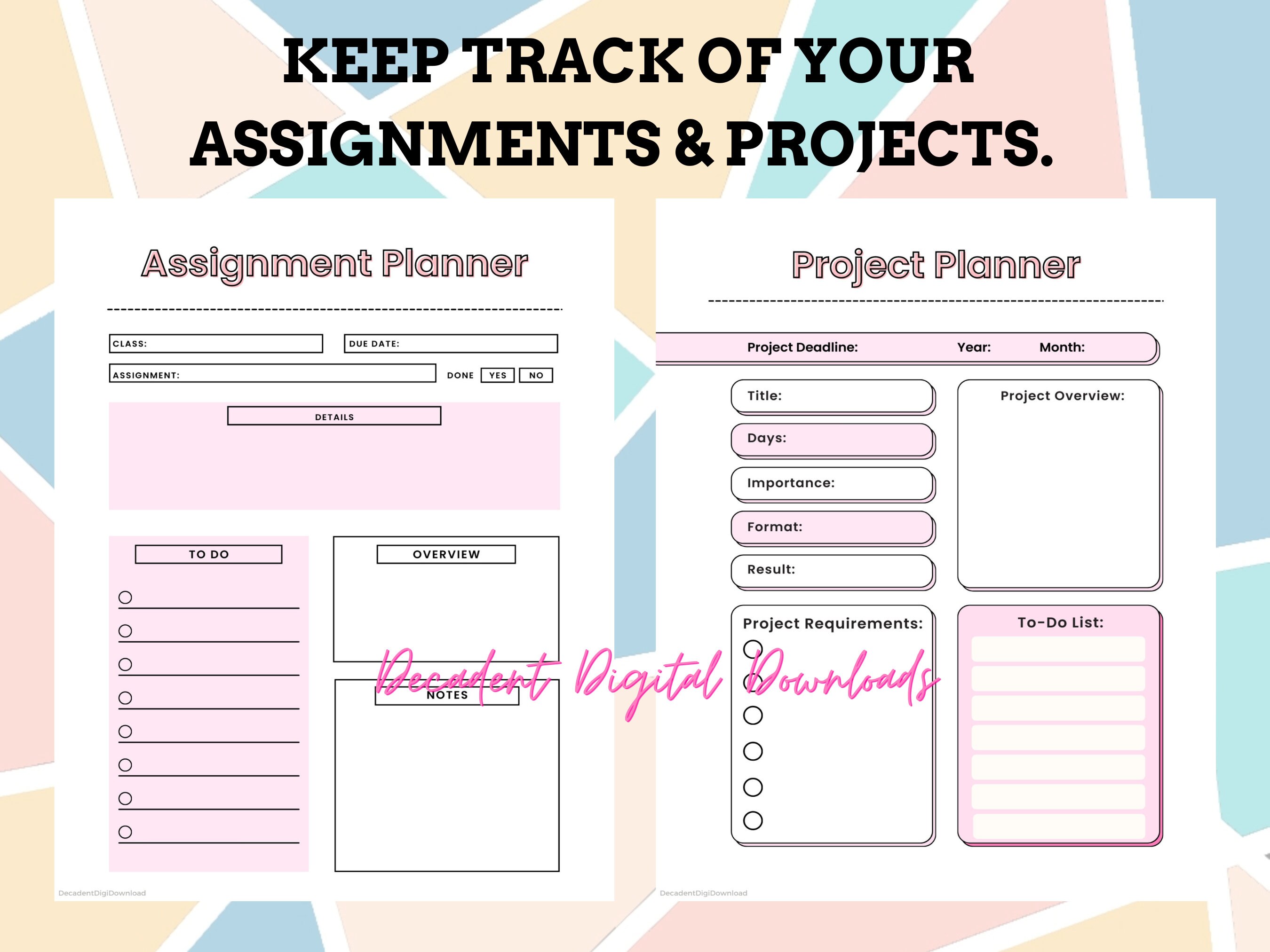 School Planner Printable, Student Planner Printable, Student Planner ...