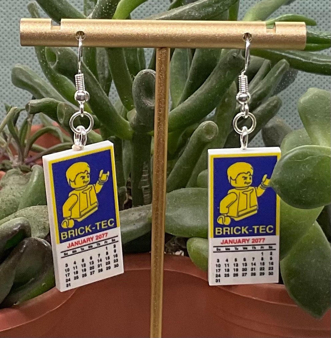 Brick Fallout Vault Tec Calander Earrings - Etsy