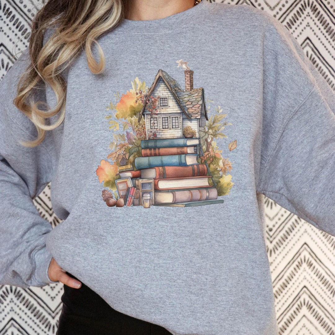 Cottagecore Sweatshirt, Cottagecore, Book Sweatshirt, Boho Sweatshirt ...