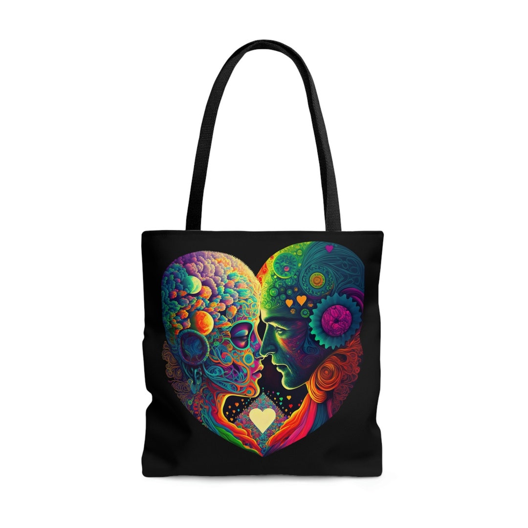 Tote Bag, Psychedelic Art, AI Generated Art, Psychedelic, Trippy Art ...