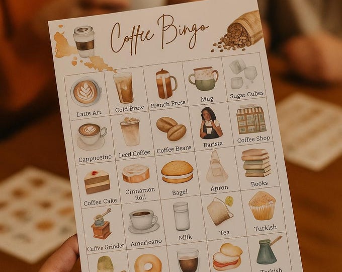 Coffee Bingo Party Game Printable - Etsy