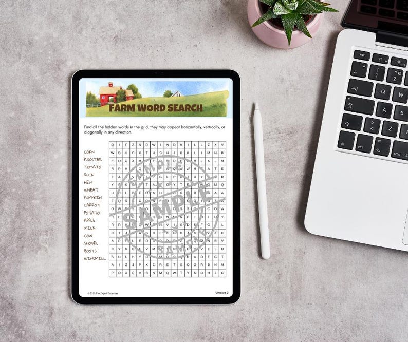 Farm Word Search Printable Game – 3 Versions + Answer Keys – Fun Family ...