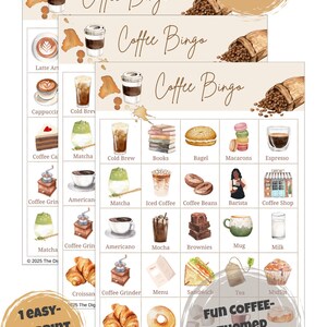 Coffee Bingo Party Game Printable - Etsy