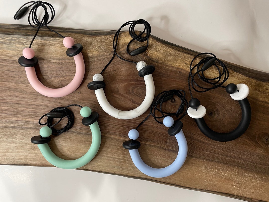 Chewlery U Shaped Tube , Sensory Necklace, Stress Relief, Silicone ...
