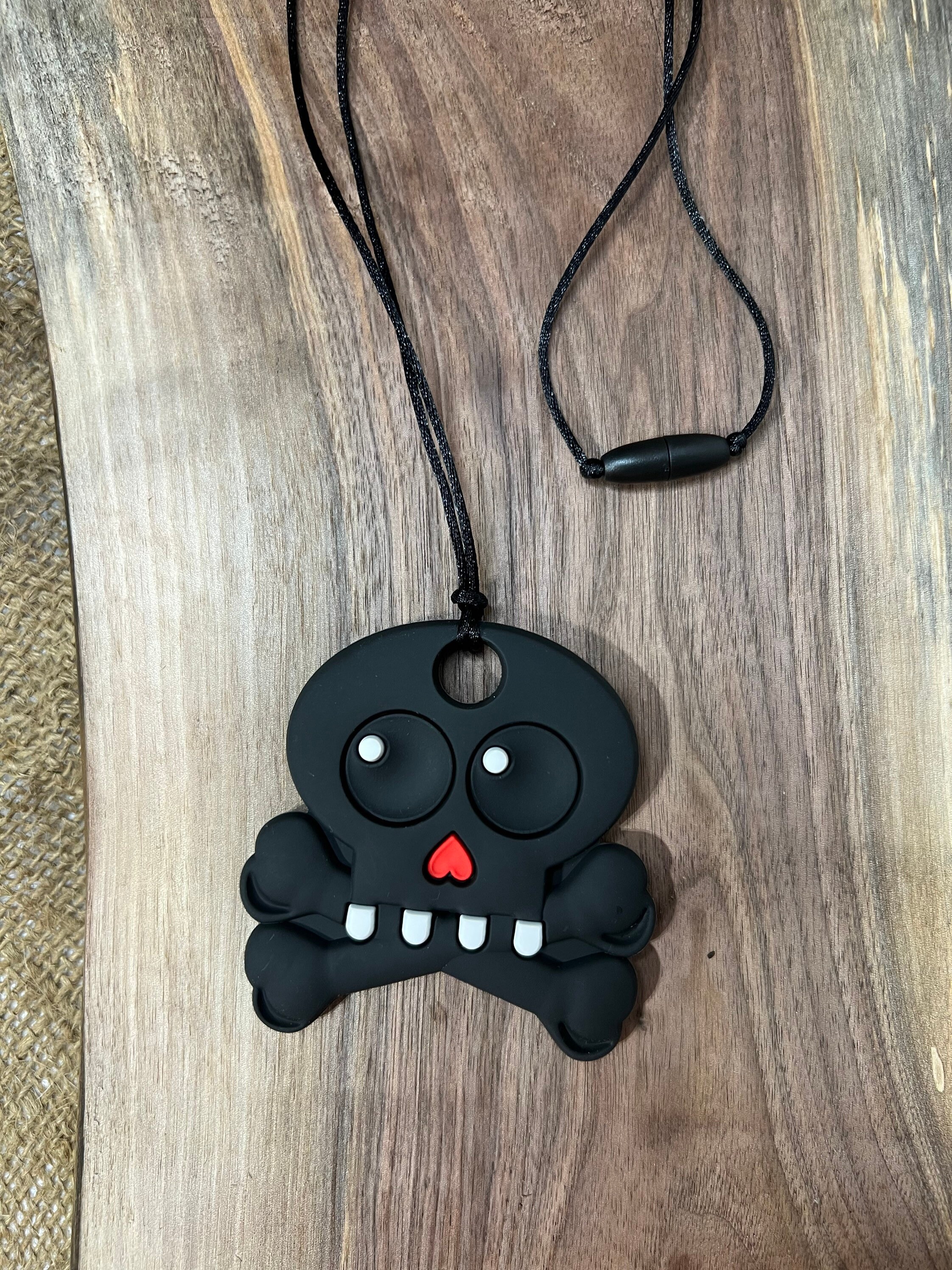 Chewlery Skull, Sensory Necklace, Stress Relief, Gothic Necklace, Adhd ...