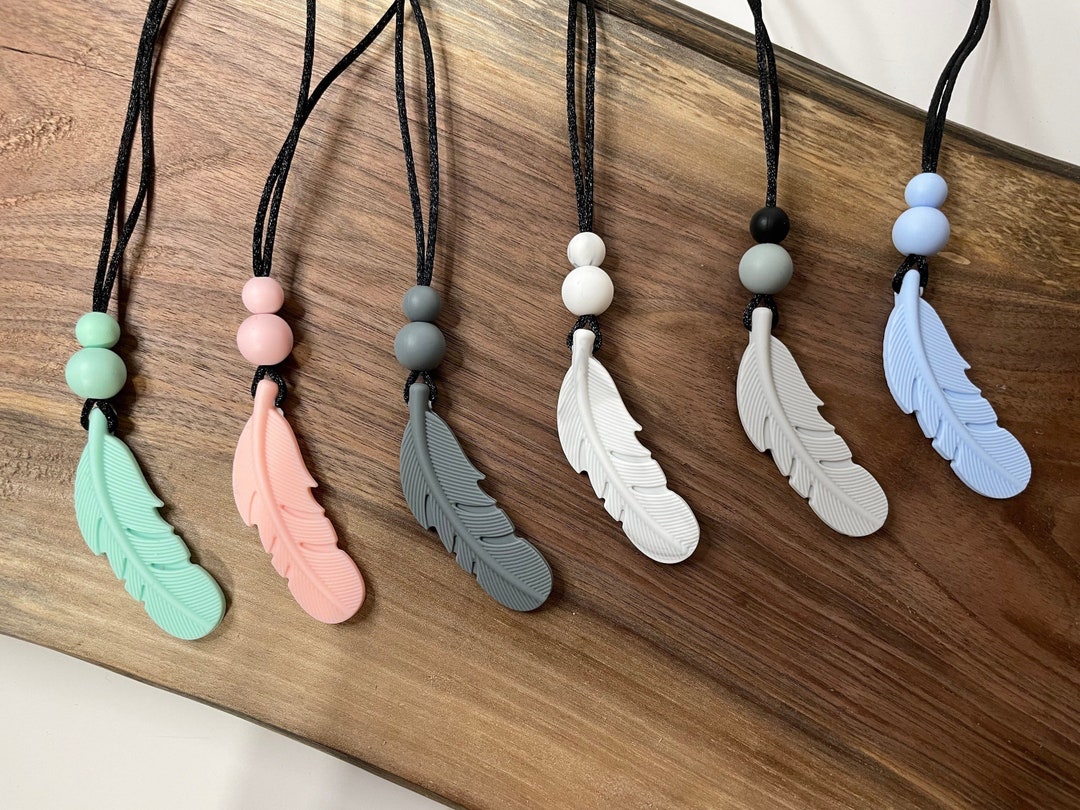 Chewlery Feathers , Sensory Necklace, Fidget, Stress Relief, Adhd ...