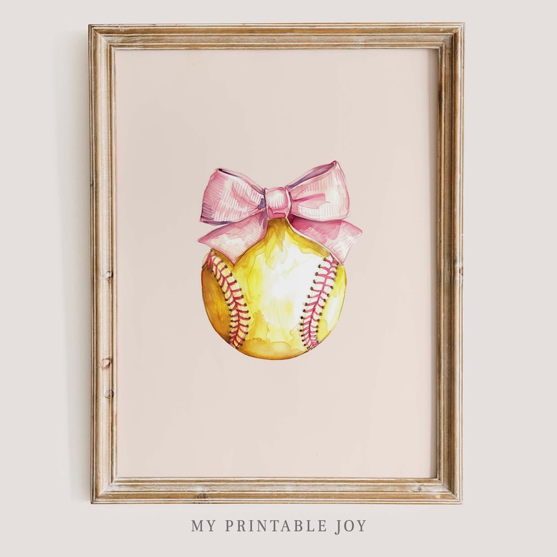 Softball Office Wall Art - Etsy UK