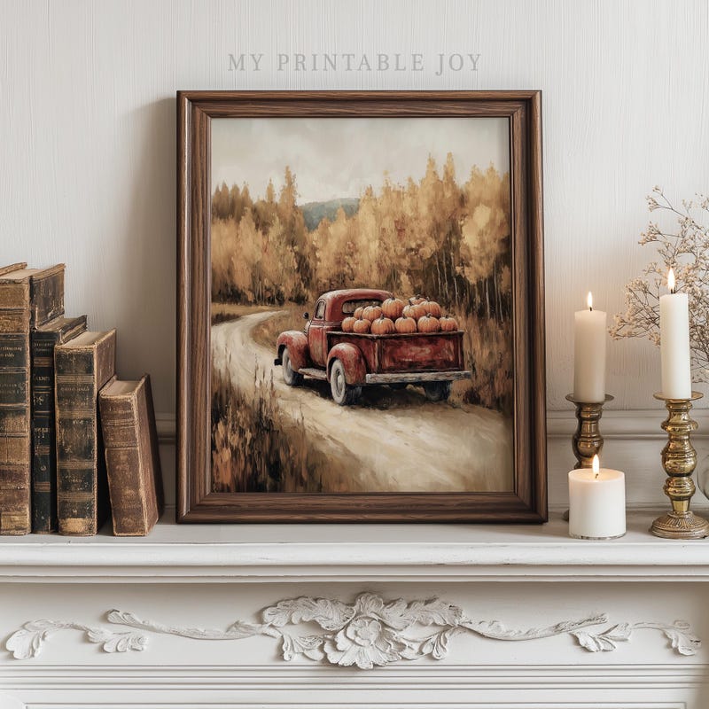 Red Truck Fall Decor - Etsy