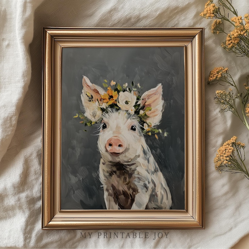 Pig With Crown - Etsy