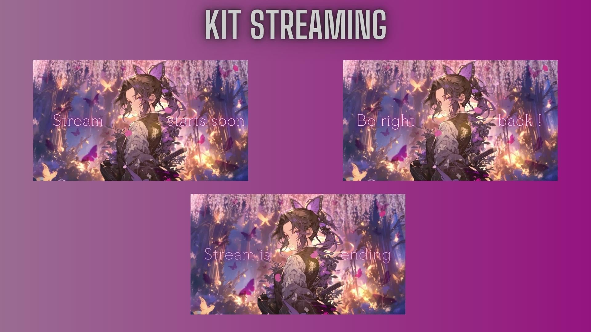 Animated Stream Pack | Twitch Streamers Kit | Shinobu | Demon Slayer ...