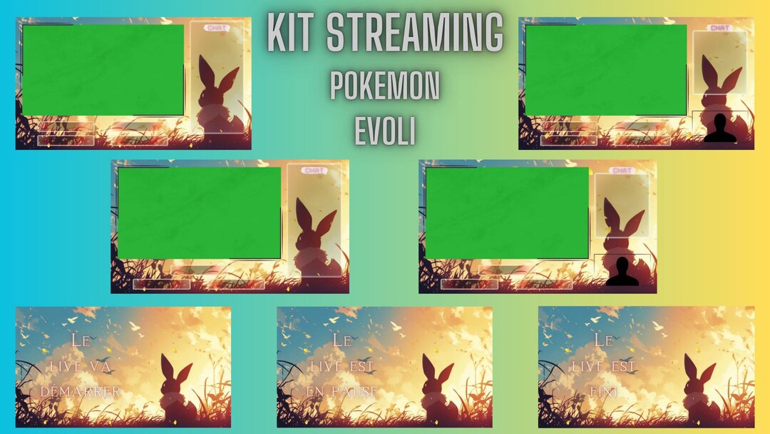 Animated Stream Pack | Twitch Streamer Kit | Eevee | Pokemon | Twitch ...