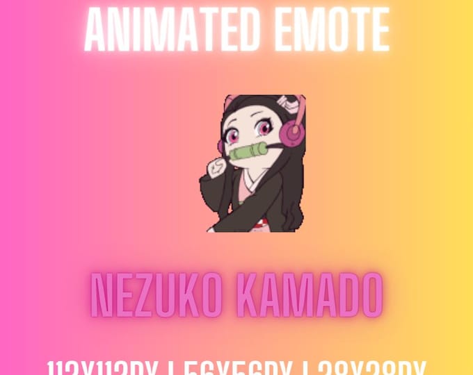 Animated Emote | Demon Slayer | Nezuko Kamado Dance | Twitch | Discord ...