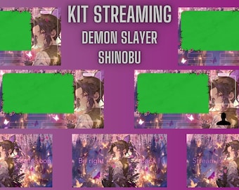 Animated Stream Pack | Twitch Streamers Kit | Shinobu | Demon Slayer ...